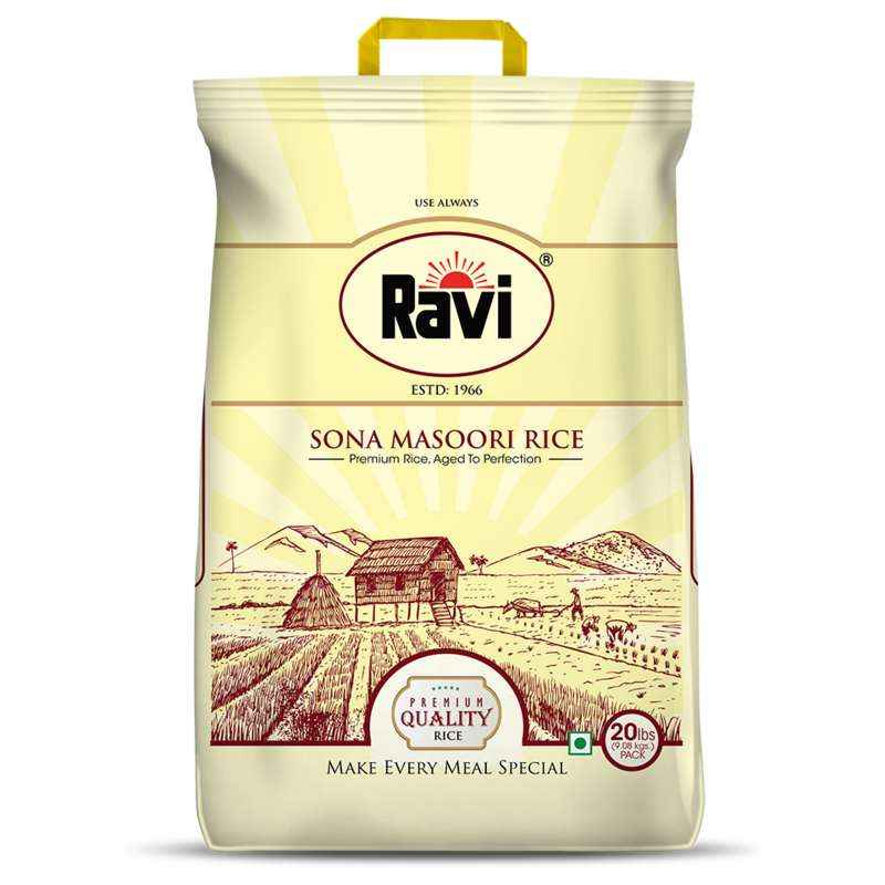 Buy Ravi Sona Masoori Rice 20 Lbs | Mayuri Foods - Quicklly