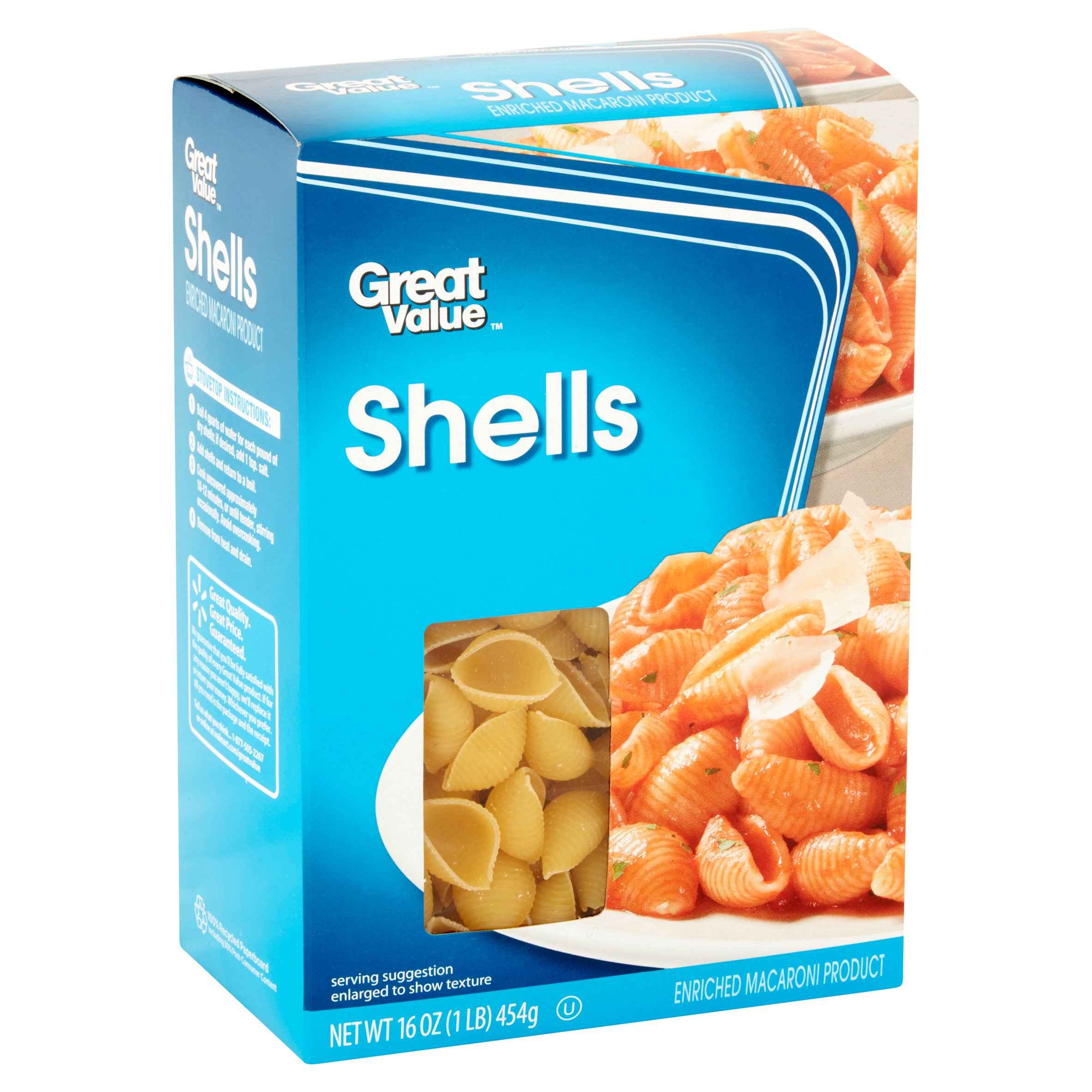 Buy Great Value Shells 16 Oz | Fresh Central Grocery - Quicklly