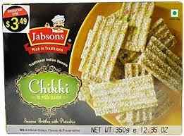 Buy Jabsons Chikki Til Pista Elaichi 350 Gm | Five Spice Indian Grocery ...