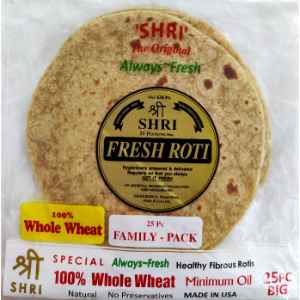Buy Shri Big Whole Wheat Roti 6 Pcs | Roti Kit - Quicklly