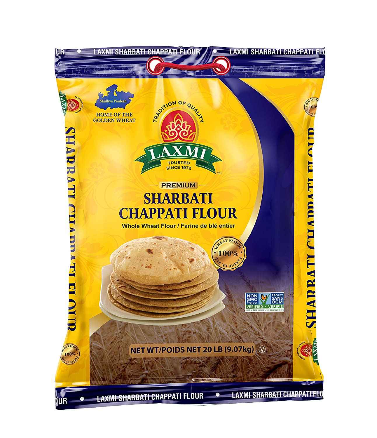 Buy Laxmi Sharbati Chappati Flour 20 Lbs | India Grocers - Quicklly