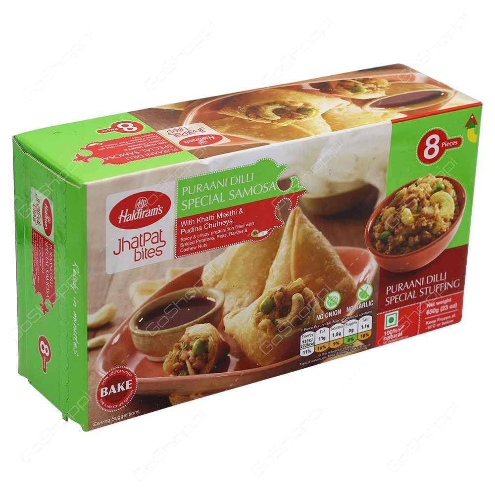 Buy Haldirams Puraani Dilli Samosa 640 Gm | India Grocers - Quicklly