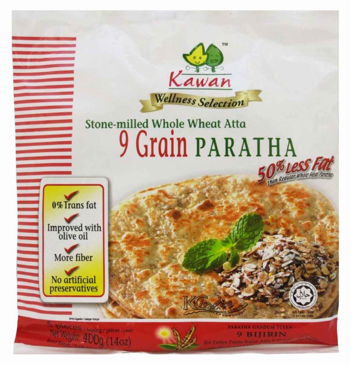 Buy Kawan 9 Grain Paratha 400 Gm | India Grocers - Quicklly