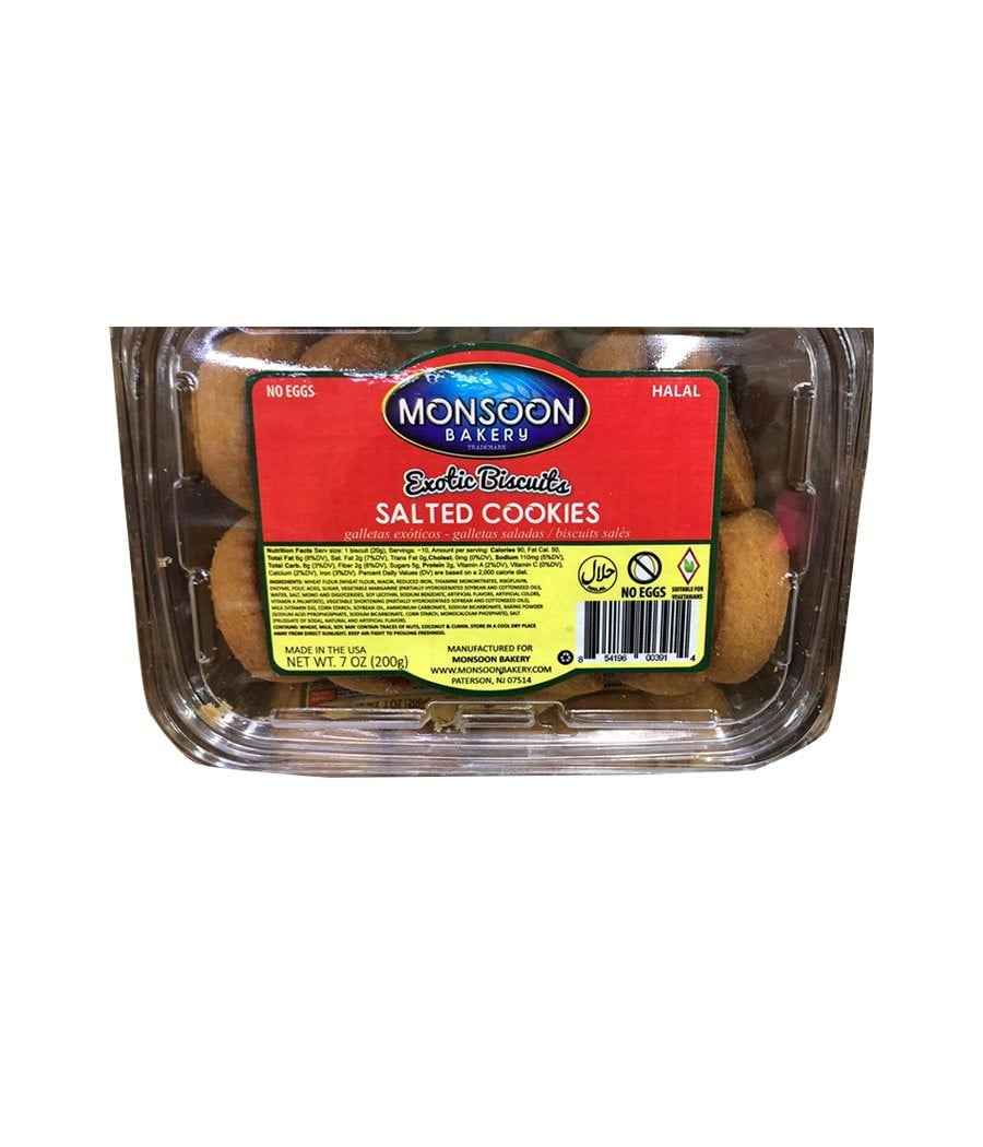 Buy Monsoon Salted Cookies Eggless 200 Gm | Patel Brothers - Quicklly