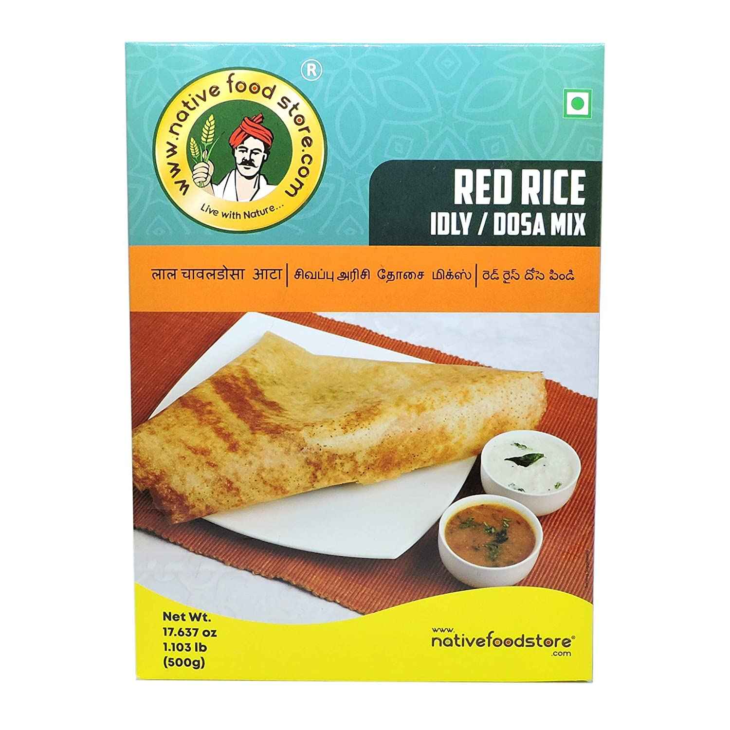 Buy Native Foods Red Rice Idli Dosa Mix 500 Gm | India Grocers - Quicklly