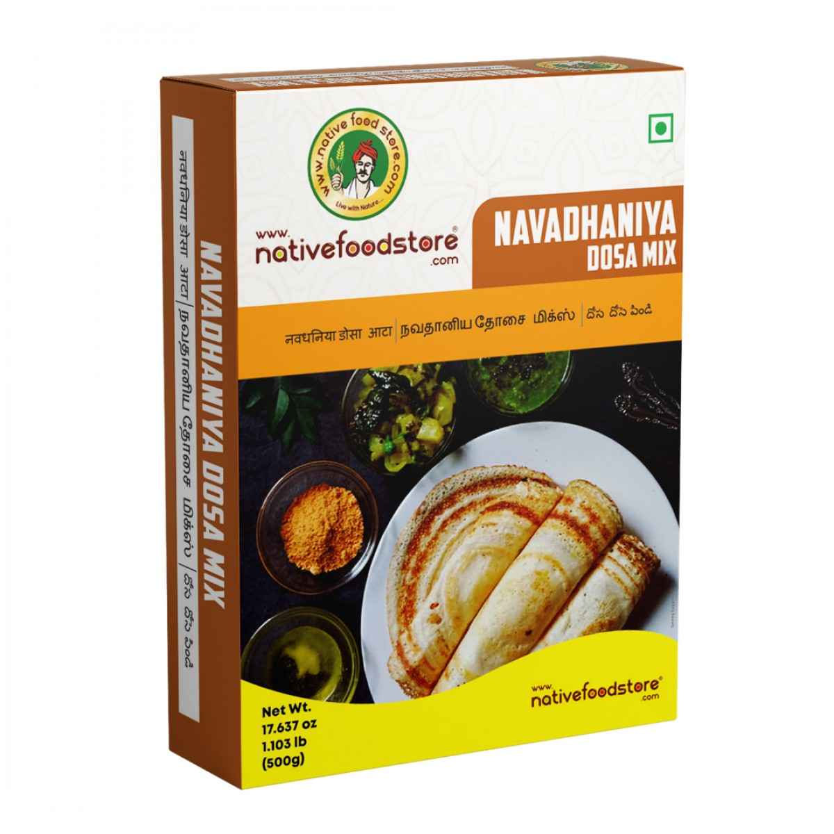 Buy Native Foods Nava Dhaniya Millet Dosa 500 Gm | India Grocers - Quicklly