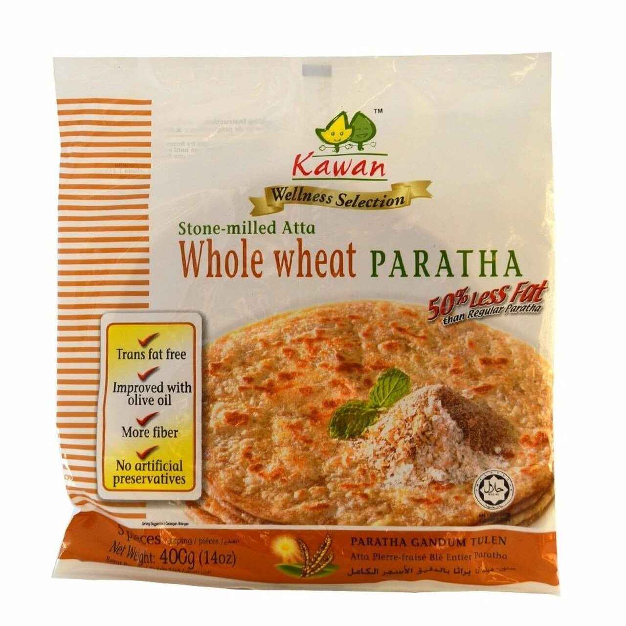 Buy Kawan Whole Wheat Paratha 25 Pcs | India Grocers - Quicklly