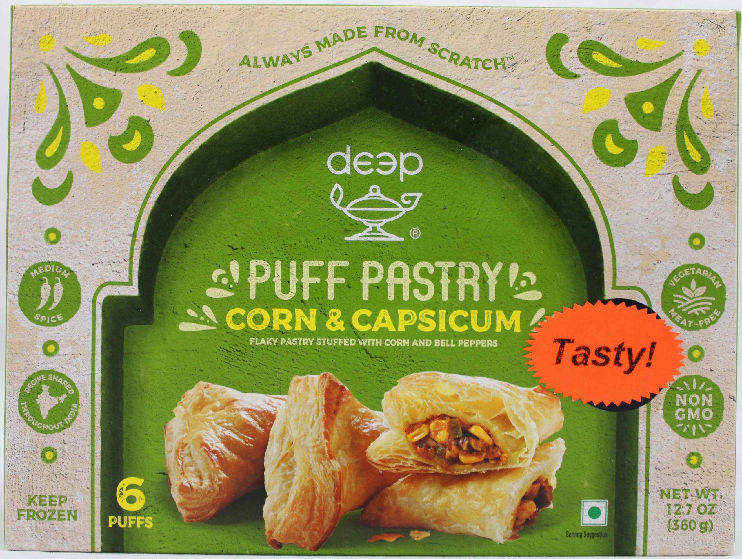 Buy Corn Capsicum Puff Deep 12.7 Oz | Indiaco - Quicklly