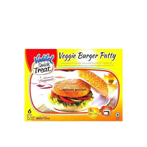 Buy Veggie Burger Patty Vadilal 360 Gm | Indiaco - Quicklly