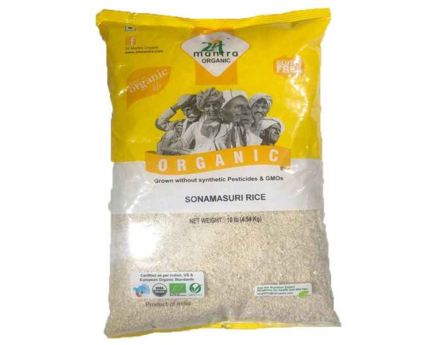 Buy Organic Sona Masoori Rice 24 Mantra 10 Lbs | Indiaco - Quicklly
