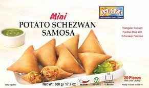 Buy Ashoka Mini Potato Schezwan Samosa 500 Gm | Mayuri Foods - Quicklly