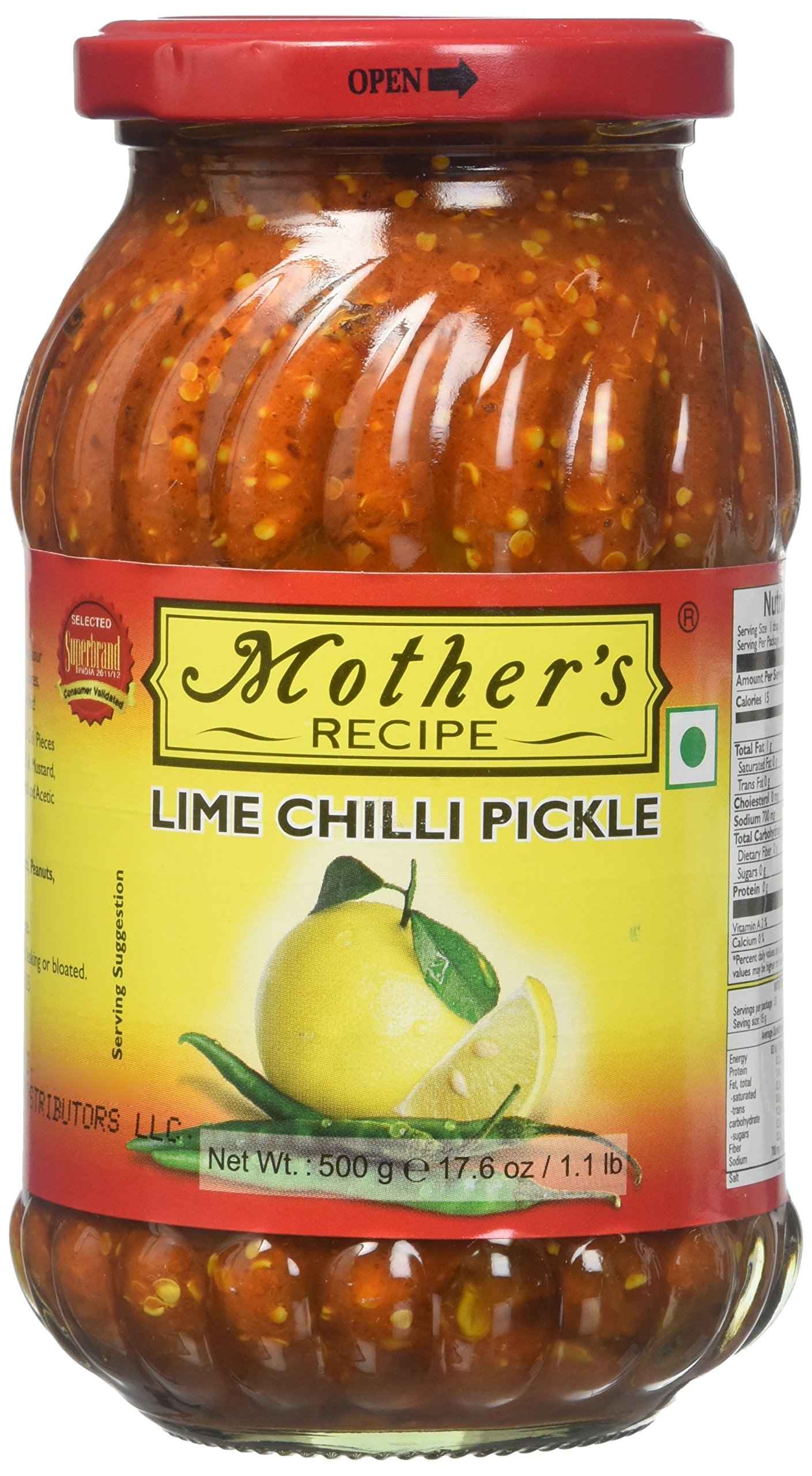 Buy Mothers Recipe Lime Chilli Pickle 500 Gm | Mayuri Foods - Quicklly