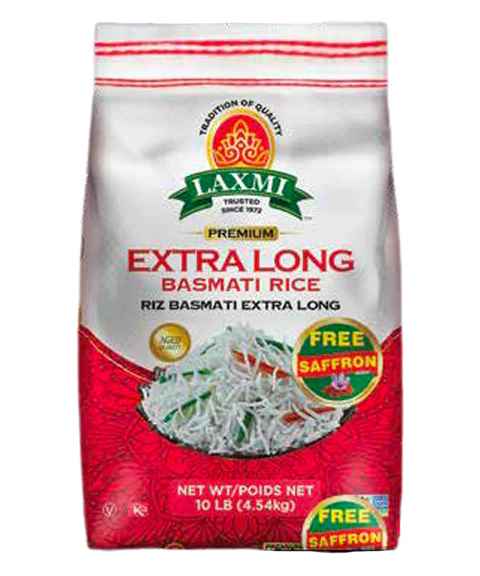 Buy Laxmi Premium Extra Long Basmati Rice 10 Lbs | Siri Indian ...