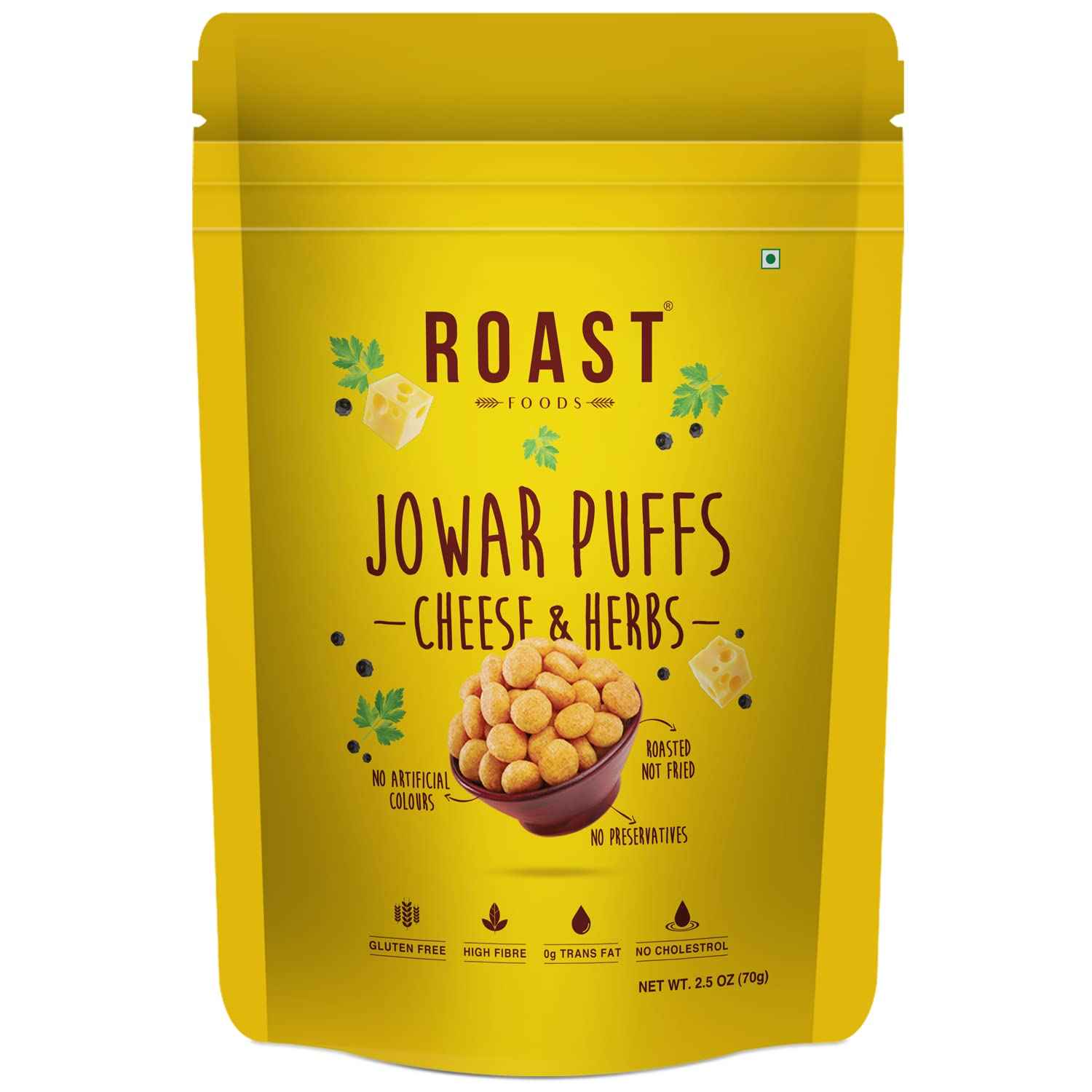 Buy Roast Jowar Puffs Cheese 70 Gm | Manpasand - Quicklly