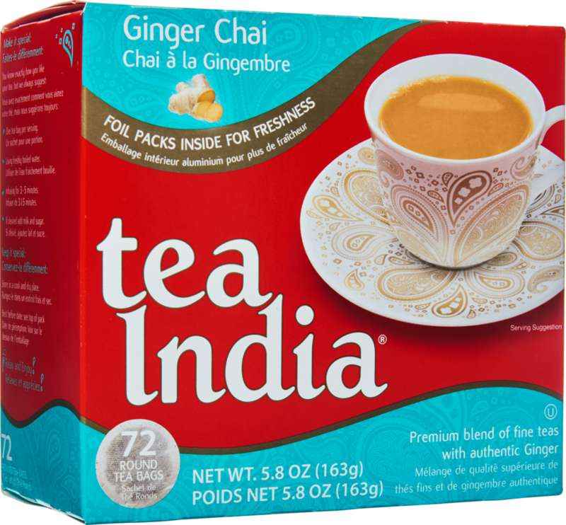 Buy Tea India Ginger Chai Tea 72 Bag | Aapka Bazaar - Quicklly