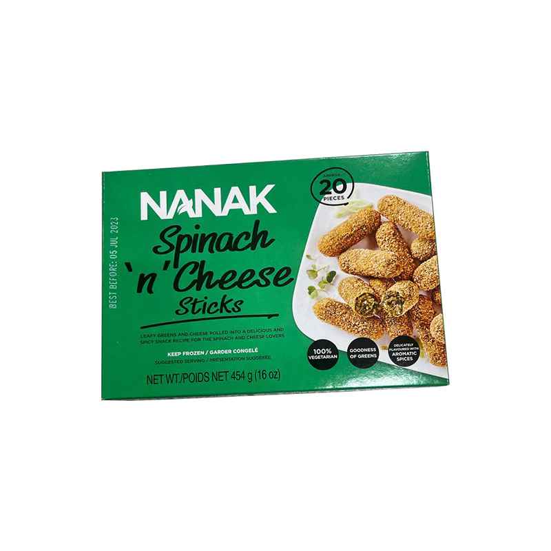 Buy Nanak Spinach N Cheese Sticks 454 Gm | Aapka Bazaar - Quicklly