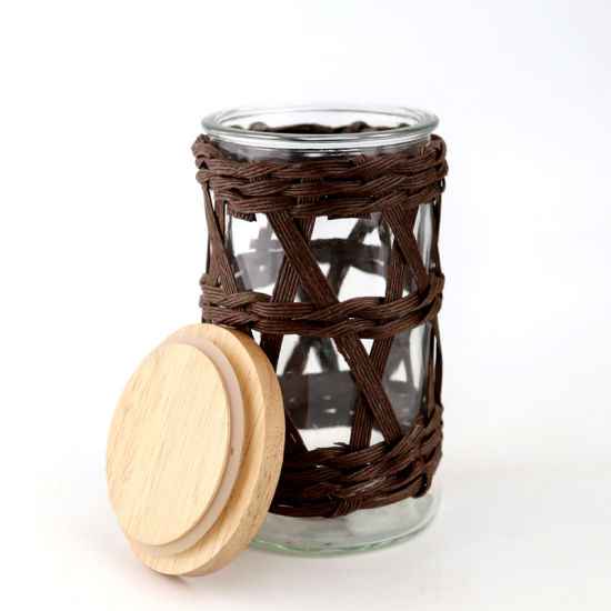 Buy Wooden Basket Weave Glass Diffuser Holder 10 Oz | Zifiti Fresh ...