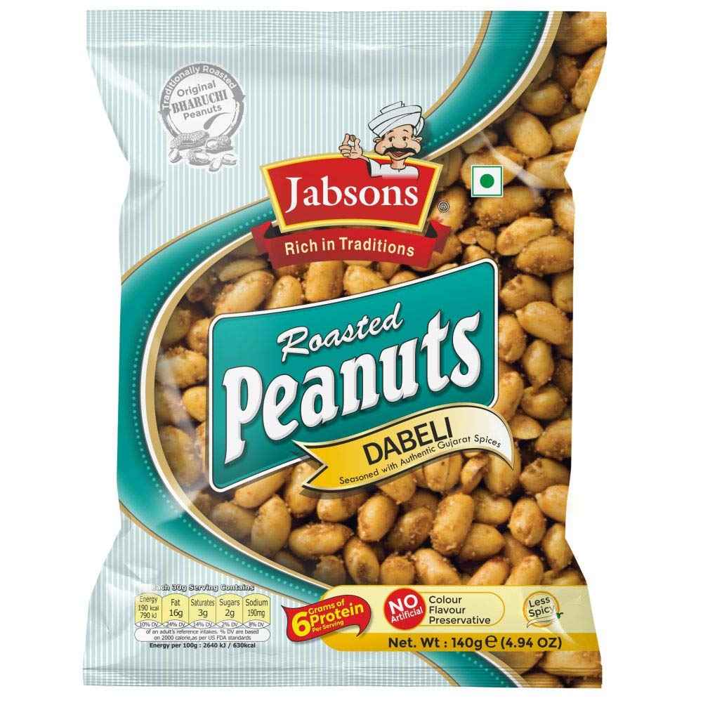 Buy Jabsons Roasted Peanuts Dabeli 140 Gm | Mumbai Central Farmers ...