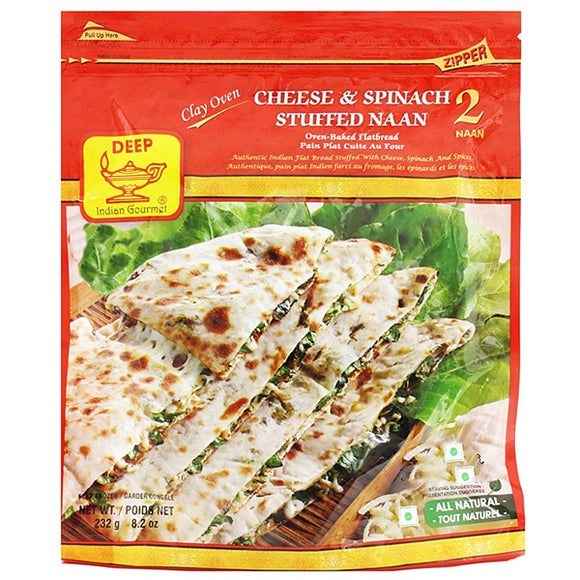 Buy Deep Cheese & Spinach Naan 8.2 Oz | Himalayan Bazaar - Quicklly
