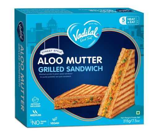 Buy Vadilal Aloo Mutter Grilled Sandwich 215 Gm | Patel Brothers - Quicklly