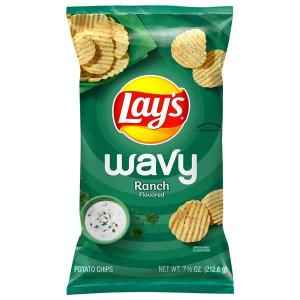 Buy Lays Wavy Ranch Flavored Potato Chips 212.6 Gm | Taj Mahal Fresh ...
