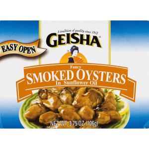 Buy Geisha Oysters Smoked 3.7 Oz | Taj Mahal Fresh Market - Quicklly