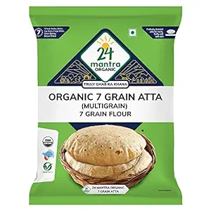 Buy 24 Mantra Organic 7 Grain Atta 1 Kg | Taj Mahal Fresh Market - Quicklly