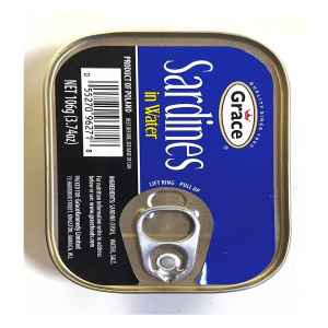 Buy Grace Sardines In Water 106 Gm | Maharaja Farmers Market - Quicklly