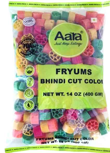 Buy Aara Fryums Bhindi Cut 400 Gm | Aapka Bazaar - Quicklly