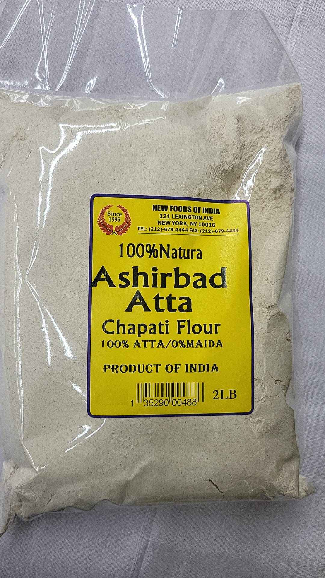 Buy Natural Aashirbad Atta 2 Lbs | New Foods Of India - Quicklly