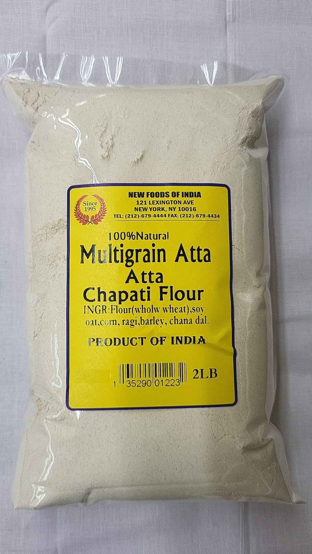 Buy Natural Multigrain Atta 2 Lbs | New Foods Of India - Quicklly