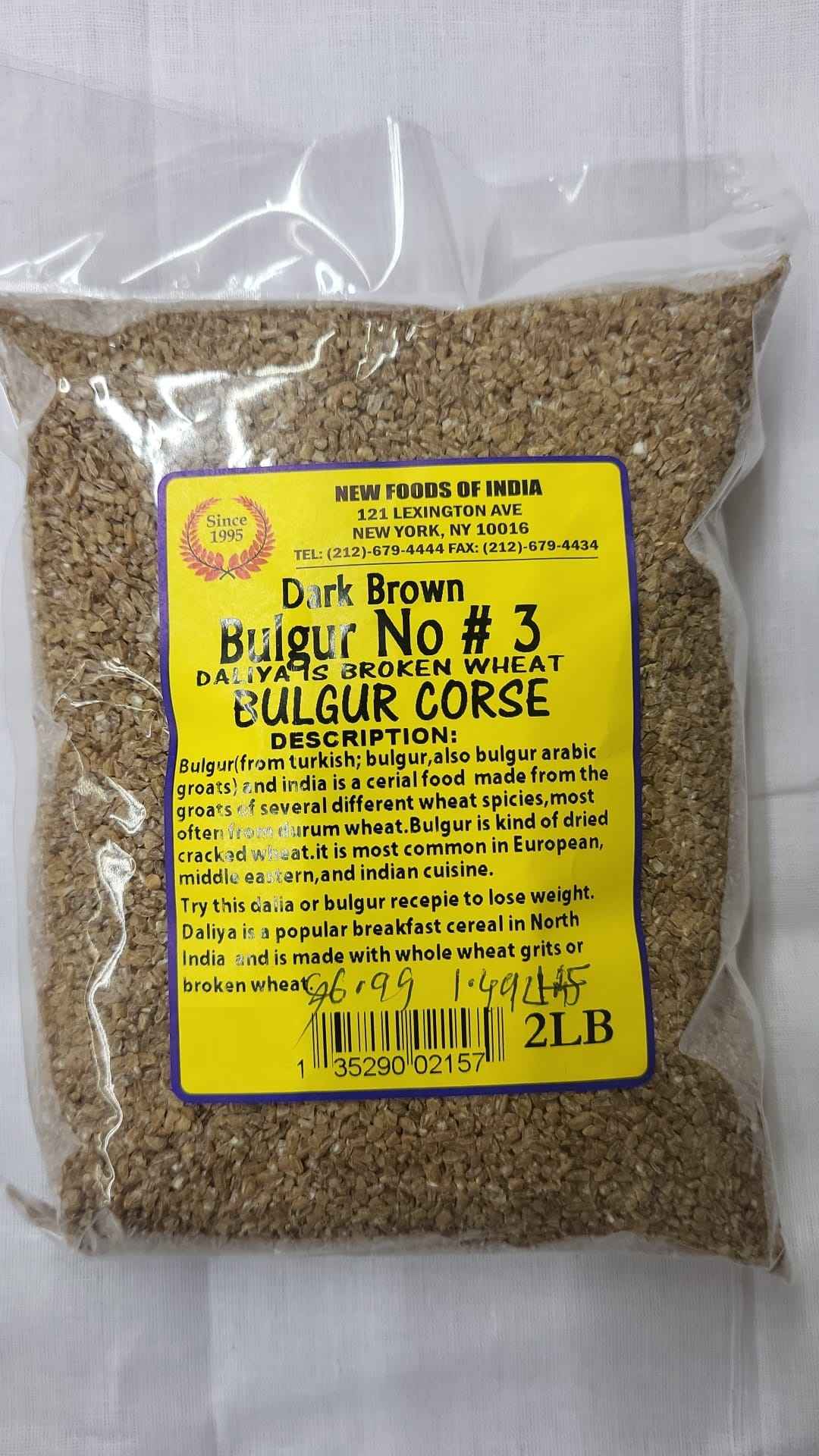 Buy Bulgur No 3 Dark Brown Corse 2 Lbs | New Foods Of India - Quicklly