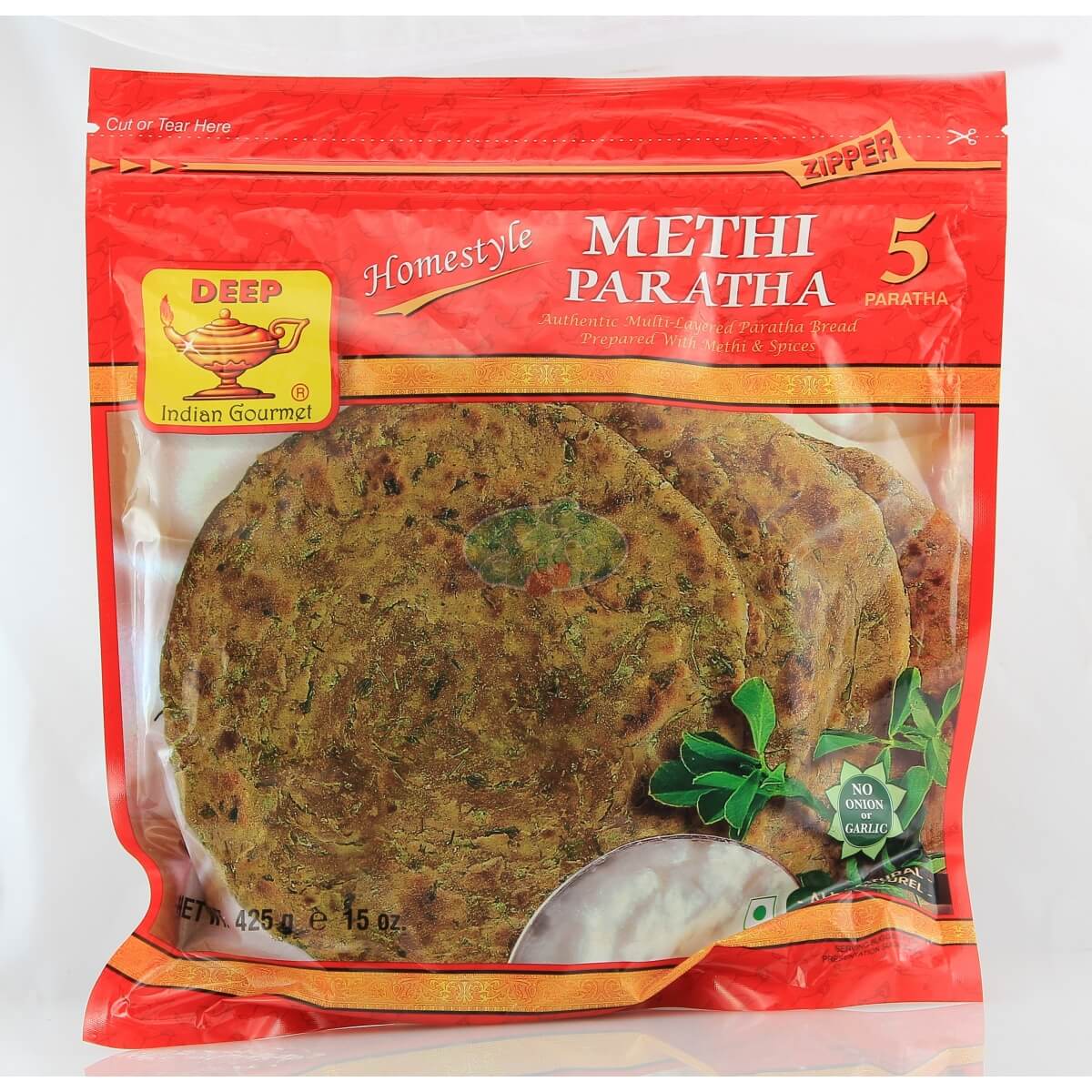 Buy Paratha Deep Methi Paratha 5 Pcs | India Foods - Quicklly
