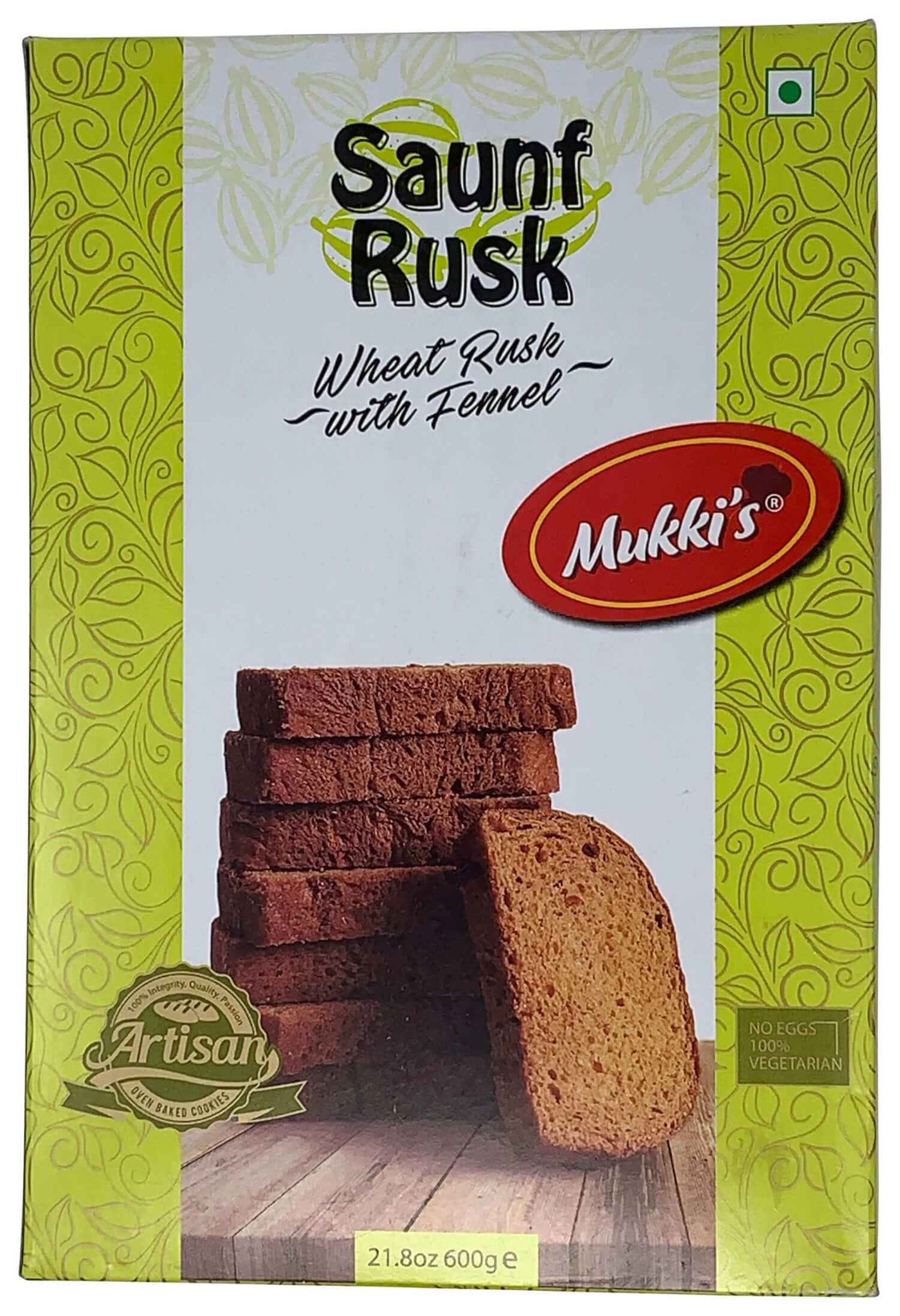 Buy Mukkis Saunf Rusk (wheat Rusk With Fennel) 21.8 Oz | India Cash ...