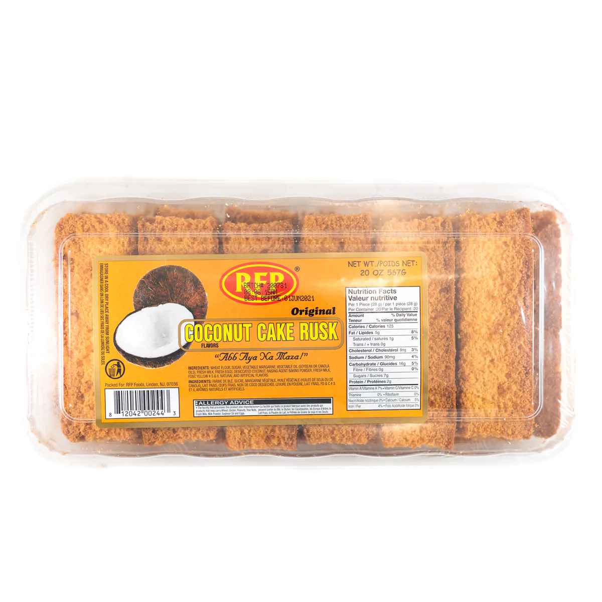 Buy Rfp Coconut Rusk 20oz 20 Oz | Manpasand - Quicklly