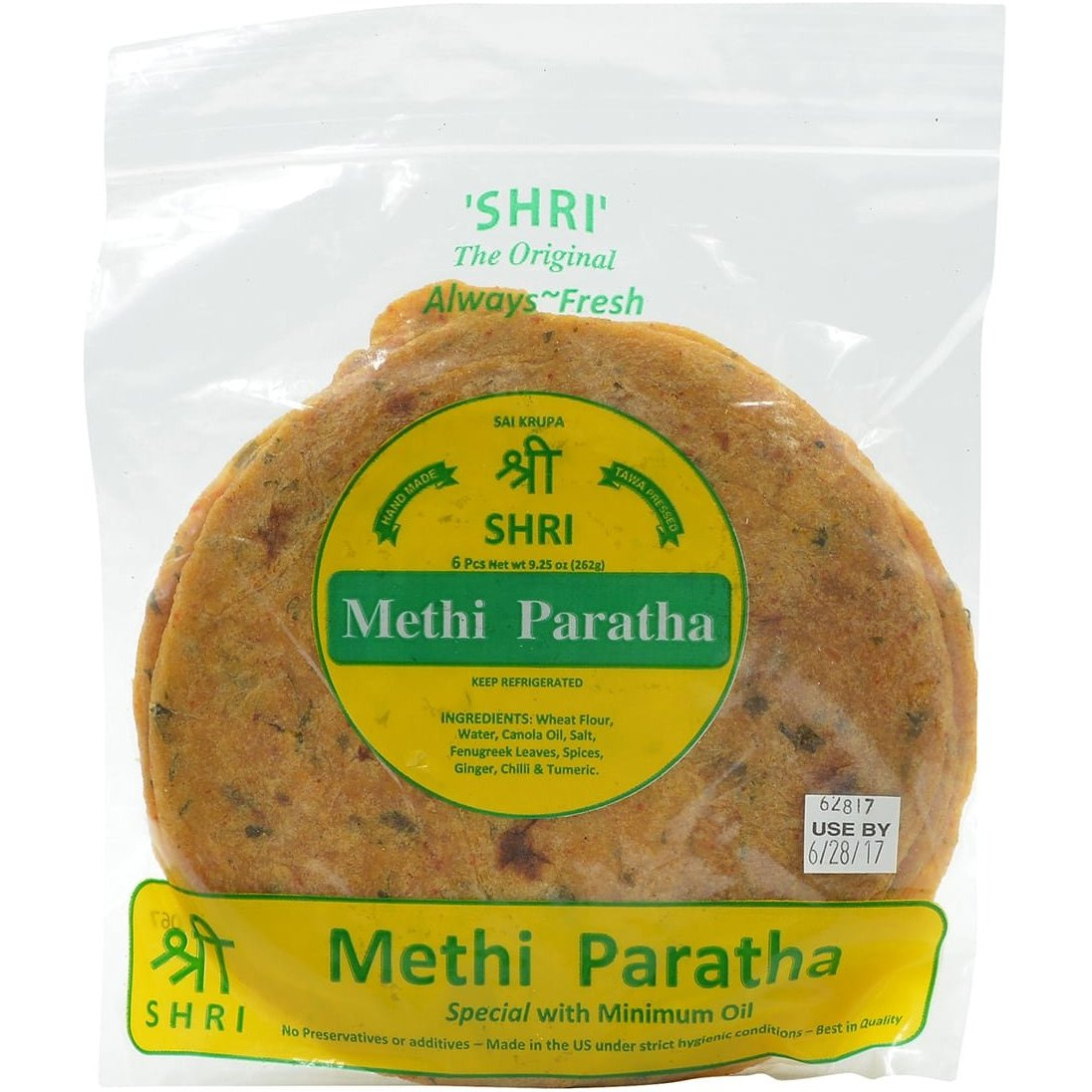 Buy Shri Methi Paratha 6 Gm | Zifiti Fresh - Quicklly
