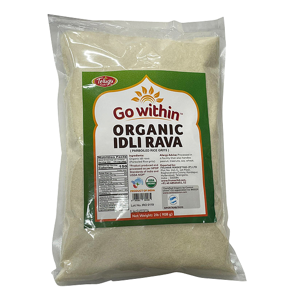 Buy Go Within Organic Idli Rava 2 Lbs | Shresta Indian Grocery - Quicklly